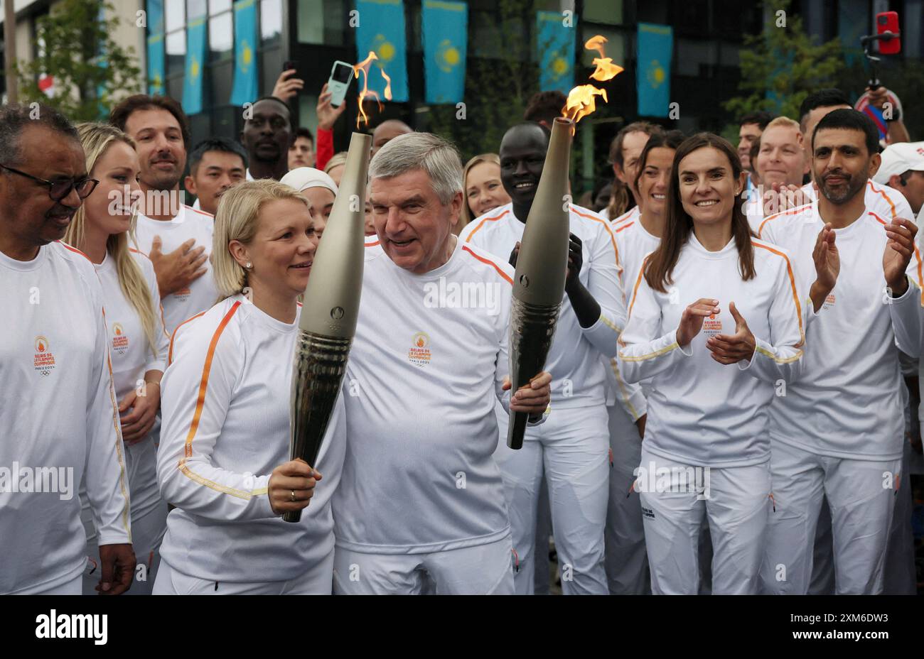 Emma Terho, Chair of the IOC Athletes' Commission, and IOC President ...
