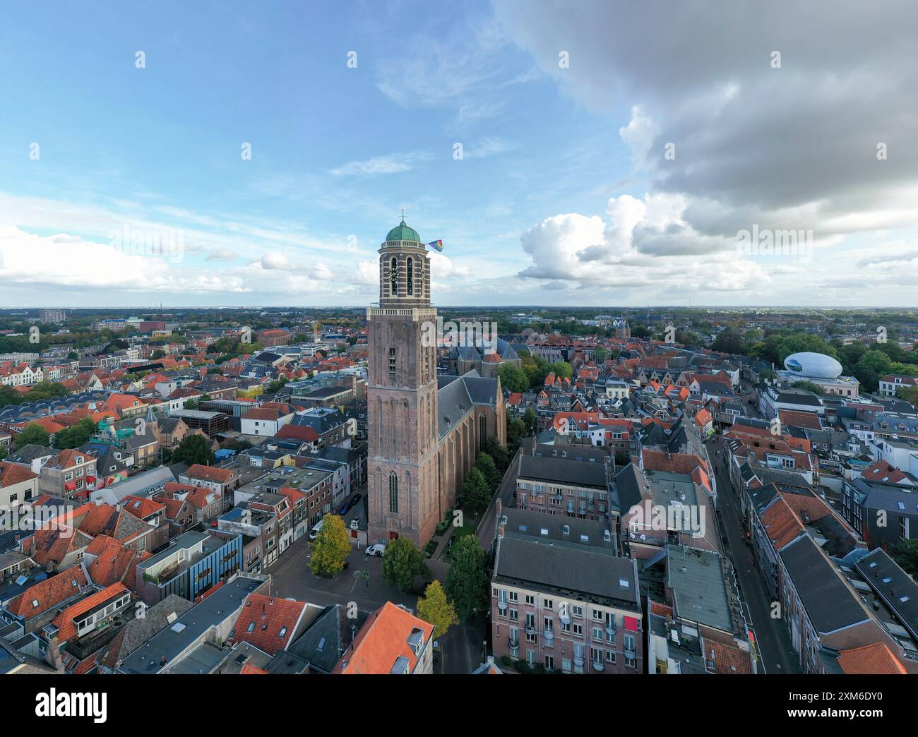 The landmark of Zwolle. De peperbus. LHBTI. High quality photo. Drone ...