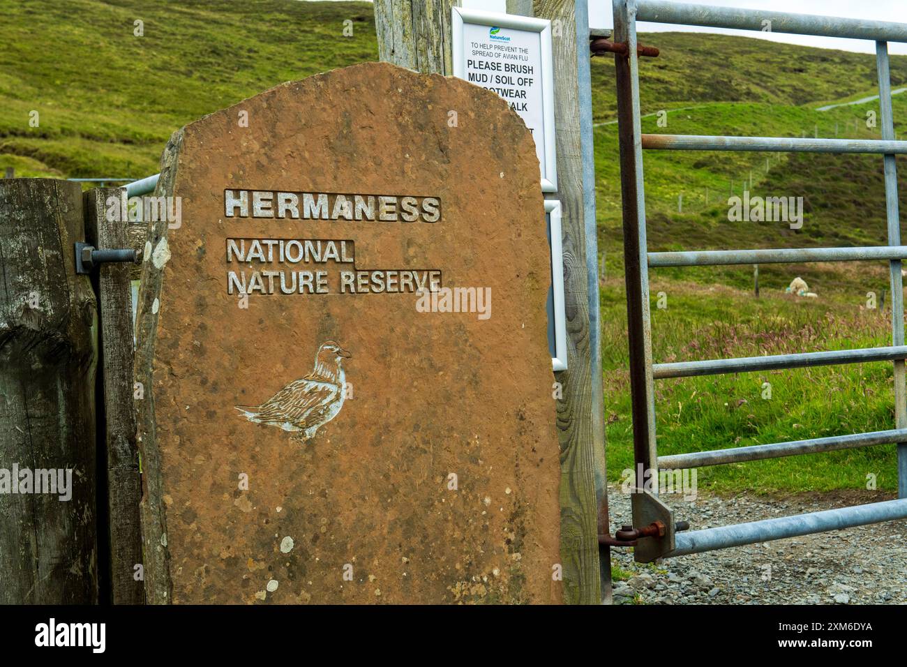 Hermaness Nature Reserve entrance in Unst Shetland Islands Stock Photo ...