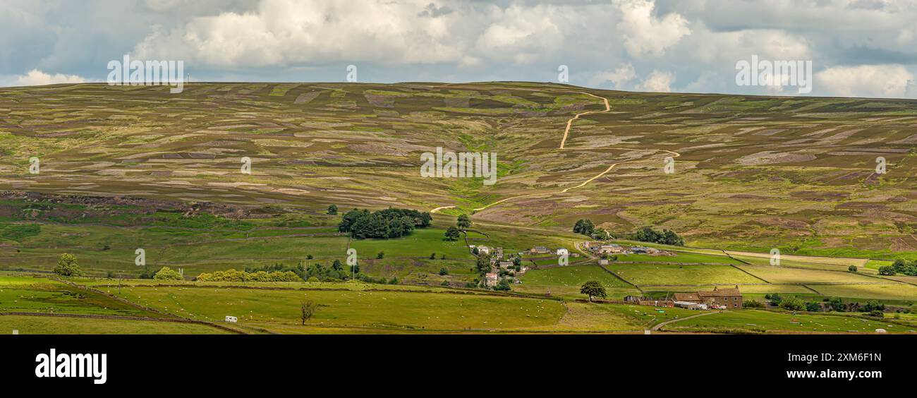 Panoramic landscape at The North Pennines, Yorkshire, England Stock ...