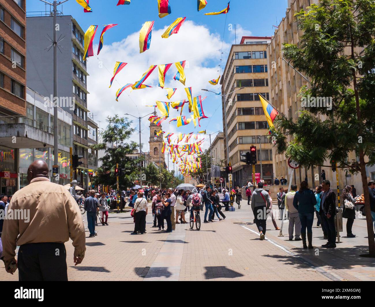 Bogota, Colombia - September 12, 2019: Street of Bogota with colombian ...