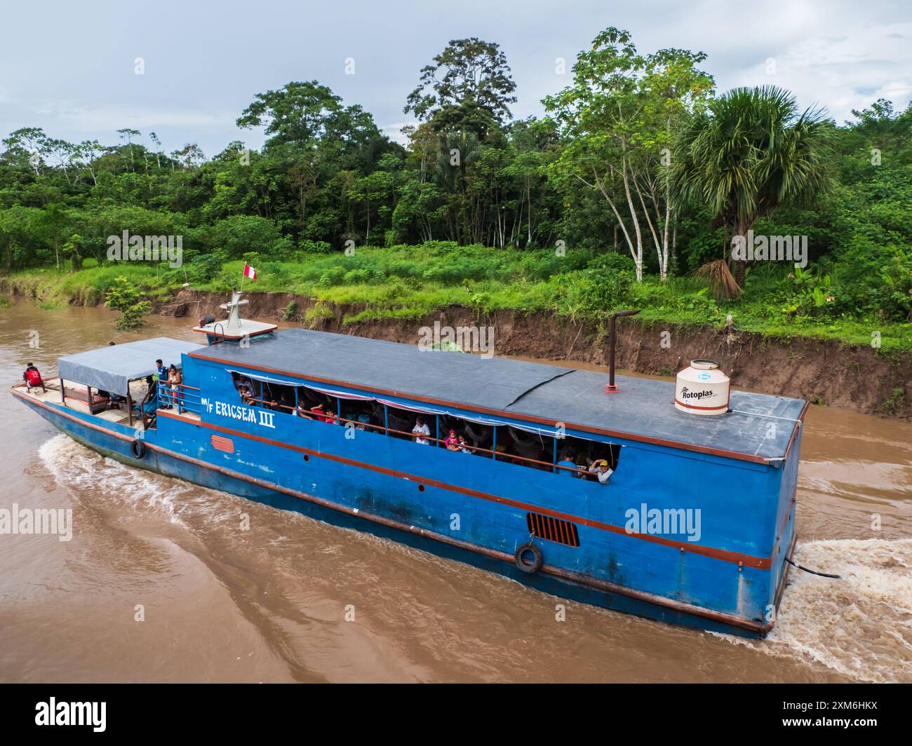 Iquitos, Peru - Dec, 2019: Ferry boat on the Amazon River, Amazonia ...