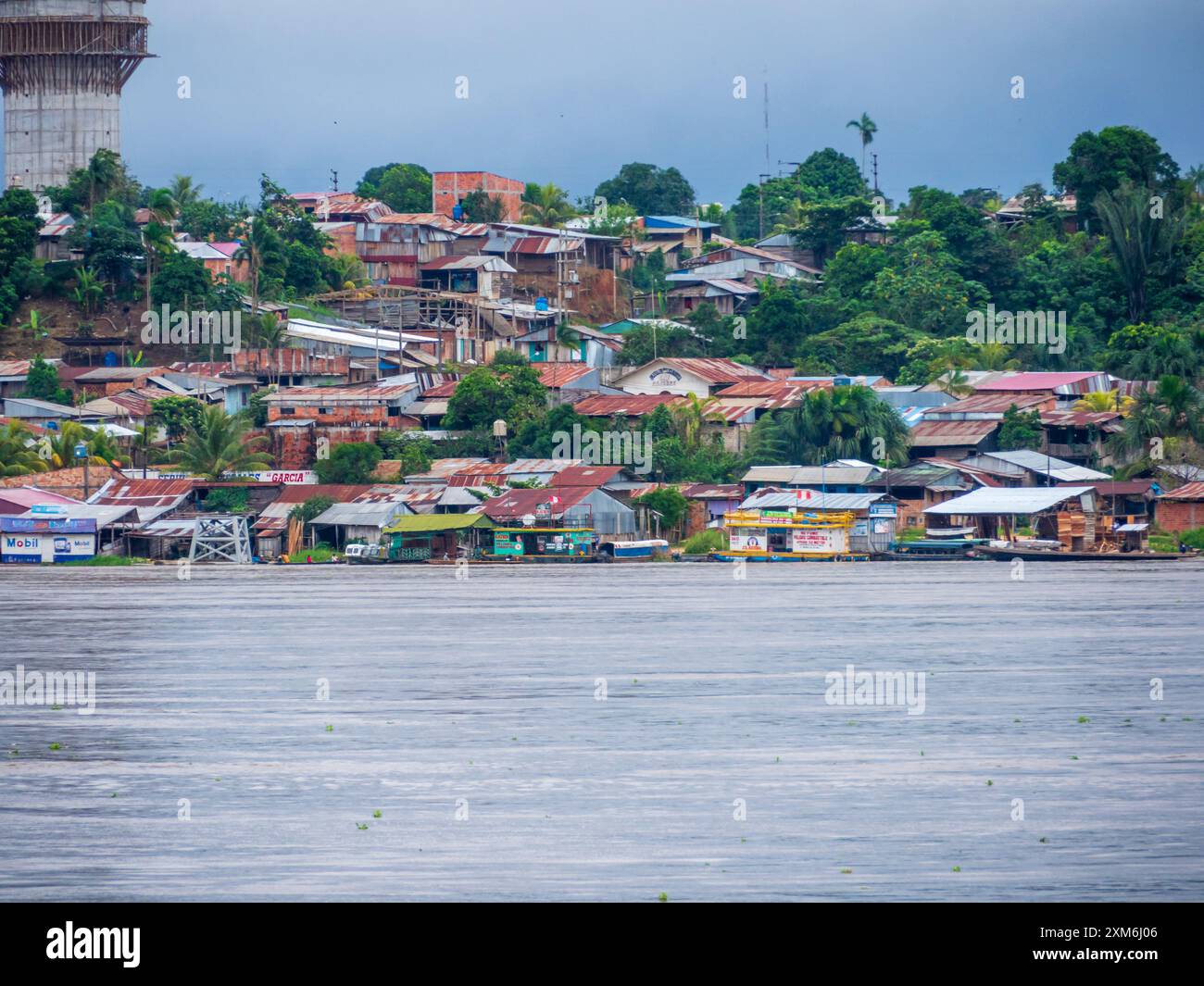Nauta, Loreto, Peru - April, 2022: Nauta seen from a boat on the ...