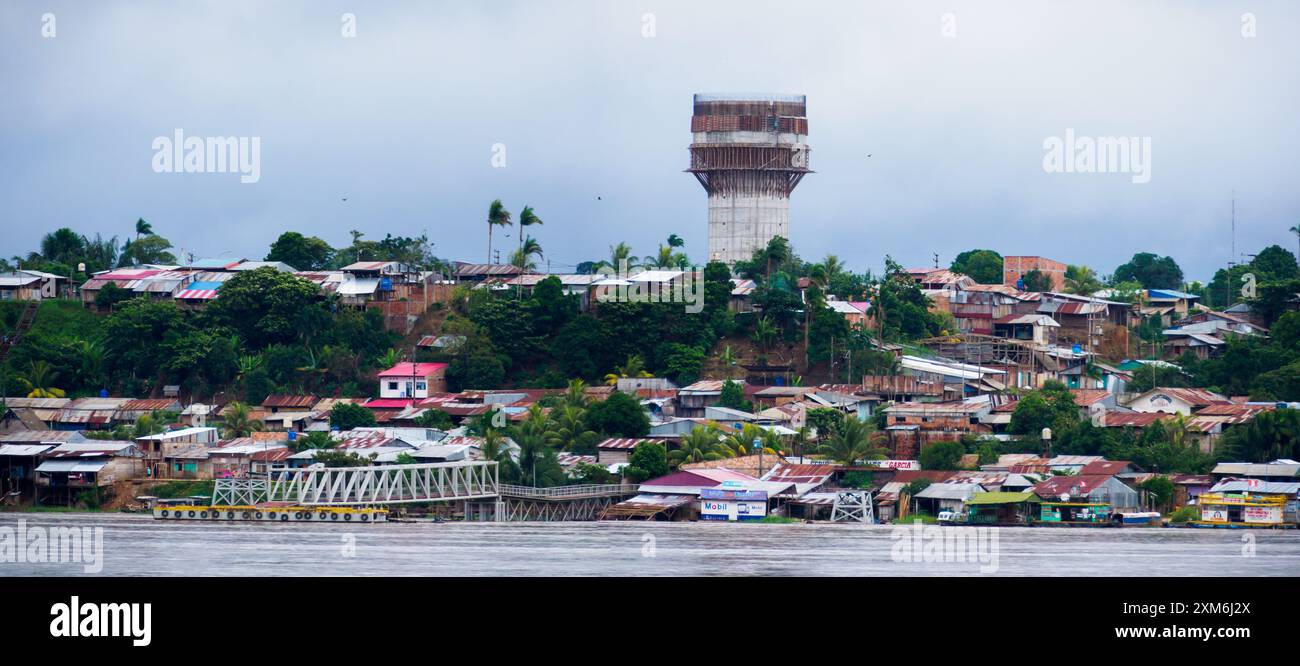 Nauta, Loreto, Peru - April, 2022: Nauta seen from a boat on the ...