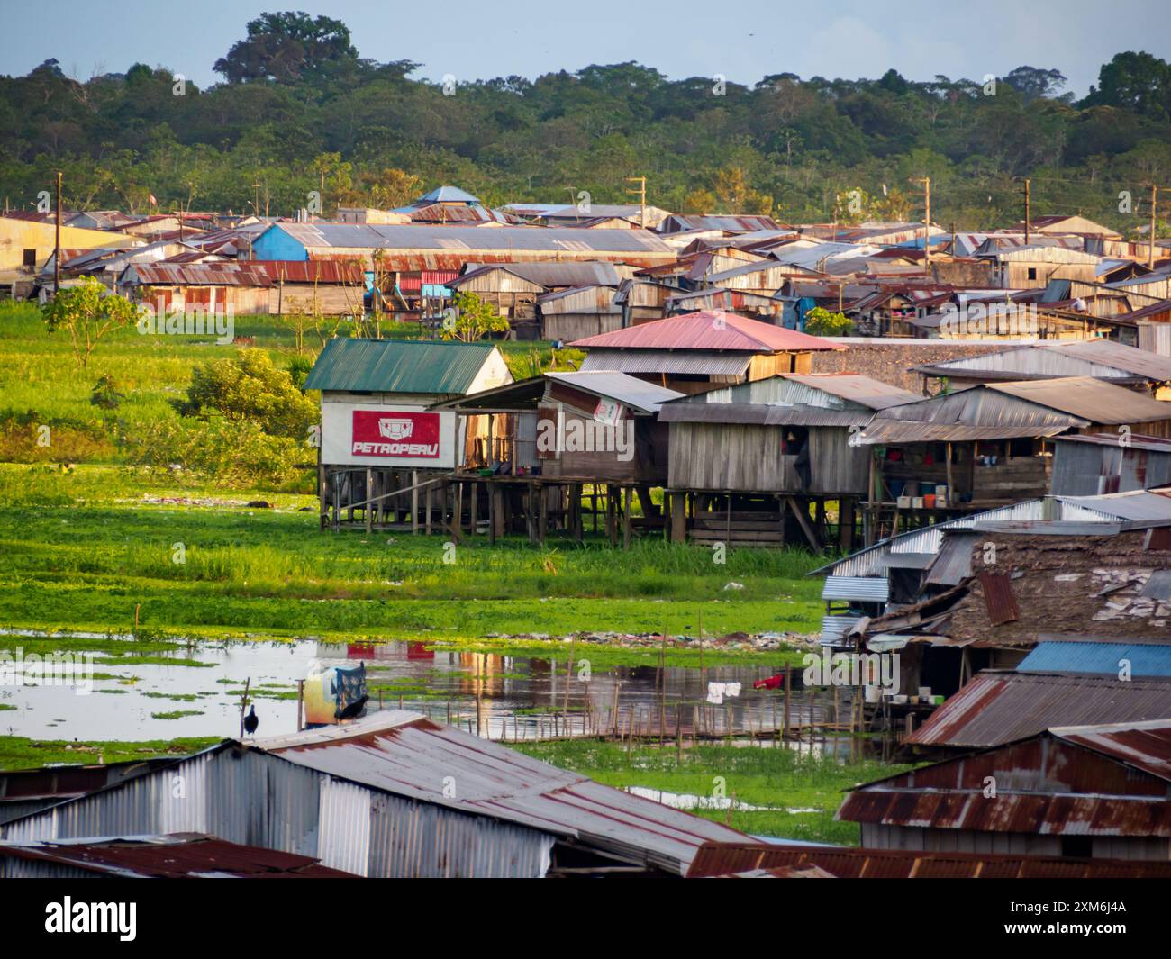Iquitos, Peru - Apr, 2022: Floating shantytown of Belén, consisting of ...
