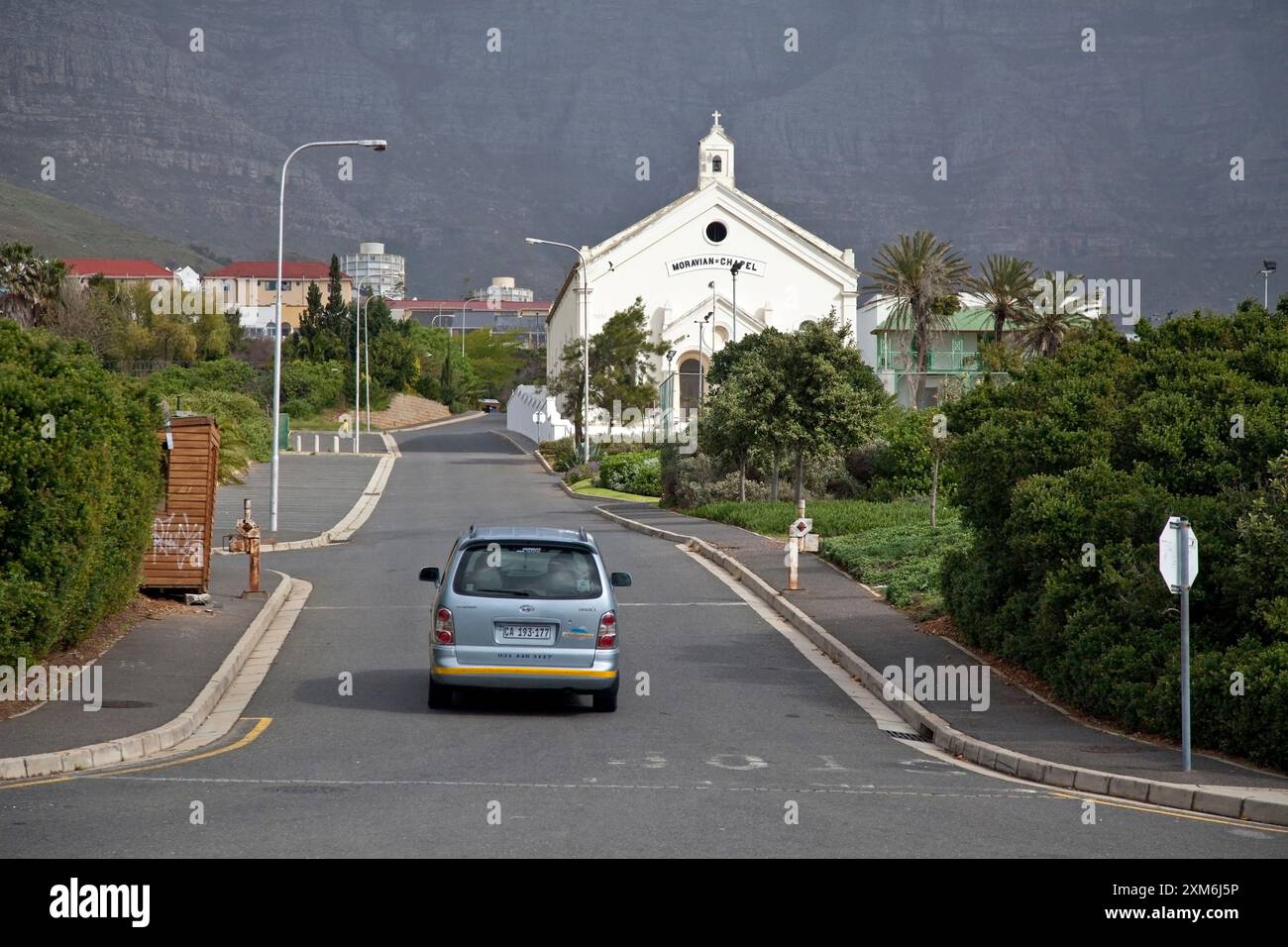 White Moravian Chapel in District Six of Cape Town Stock Photo - Alamy