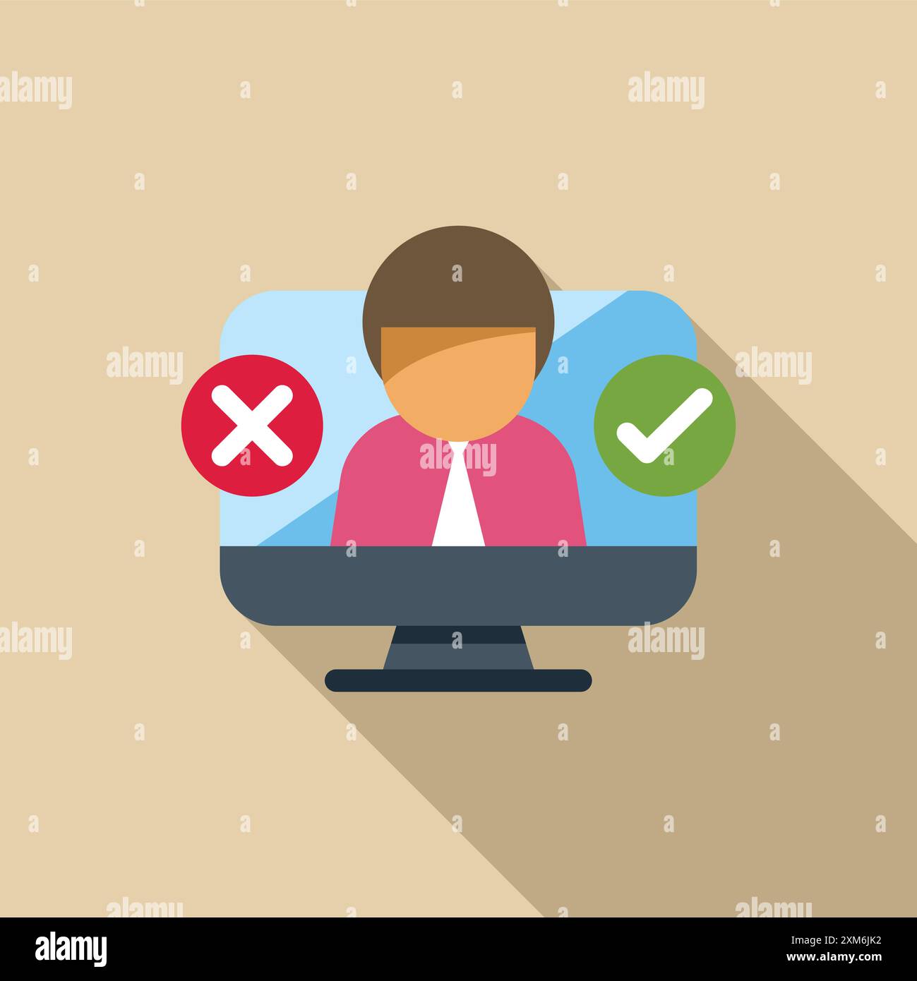 Businessman displayed on computer Stock Vector Images - Alamy