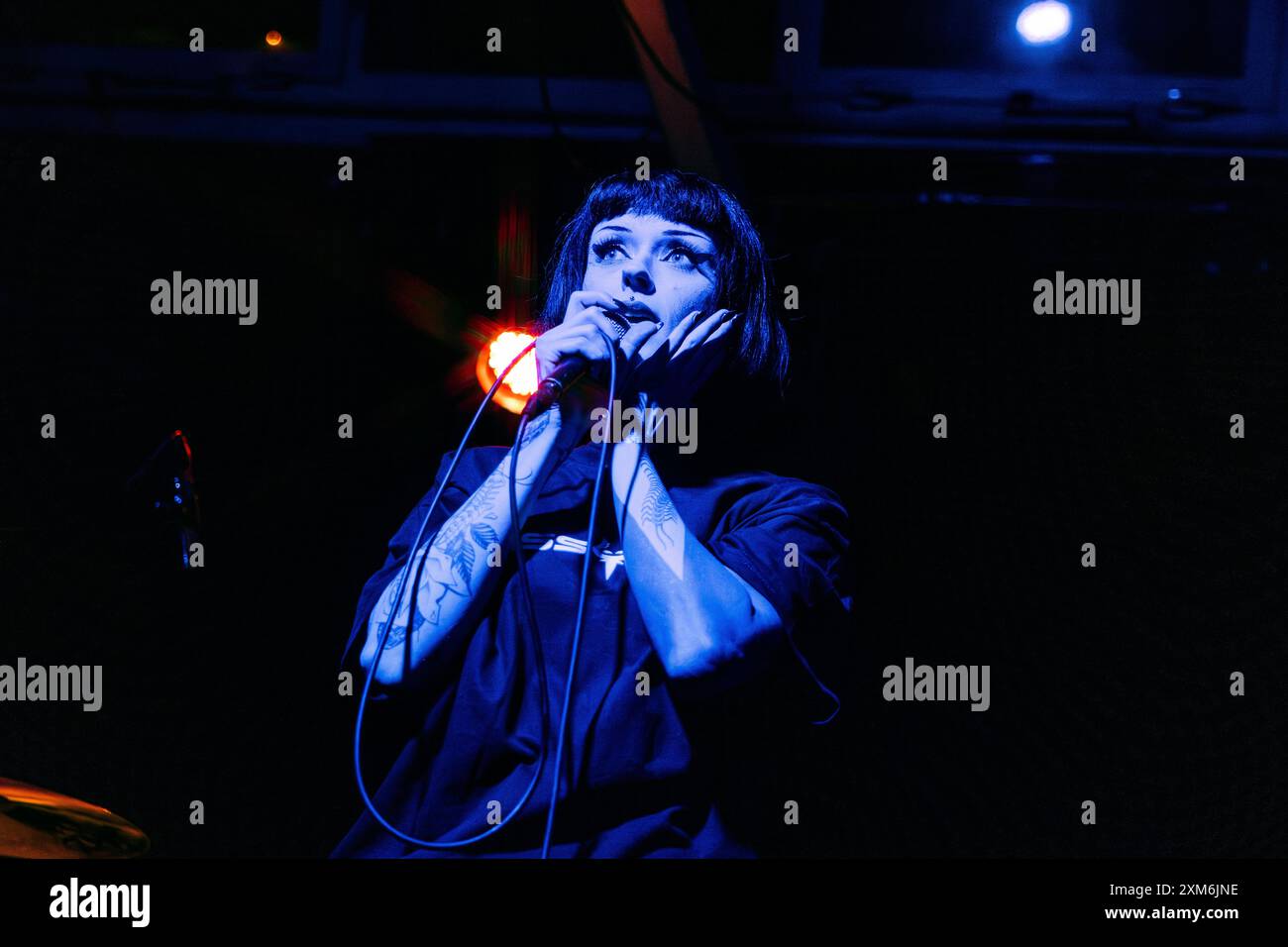 Milan, Italy, 27th April 2024. Goth pop singer HARPY performs live at ...