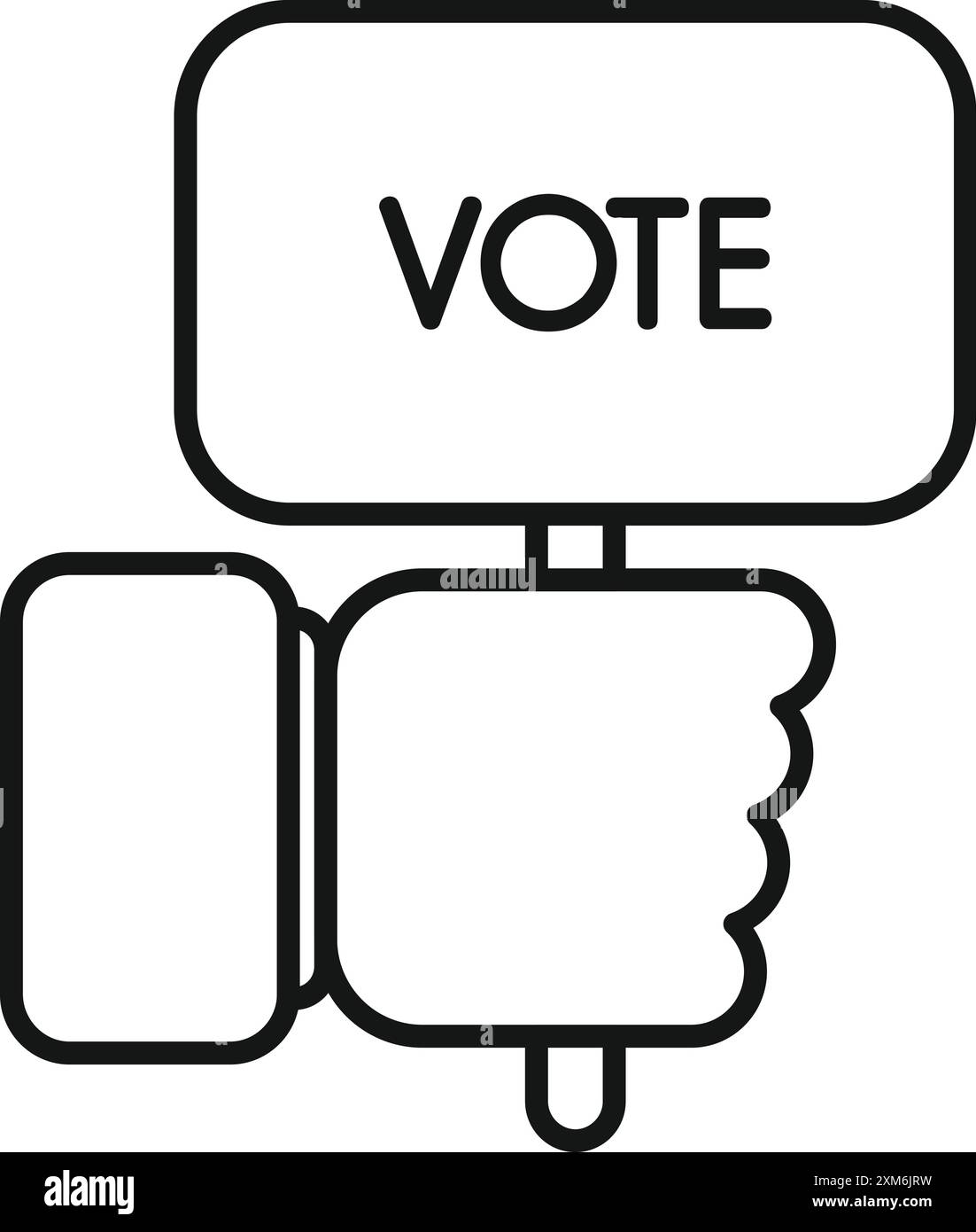 Hand holding vote placard sign political election concept Stock Vector ...