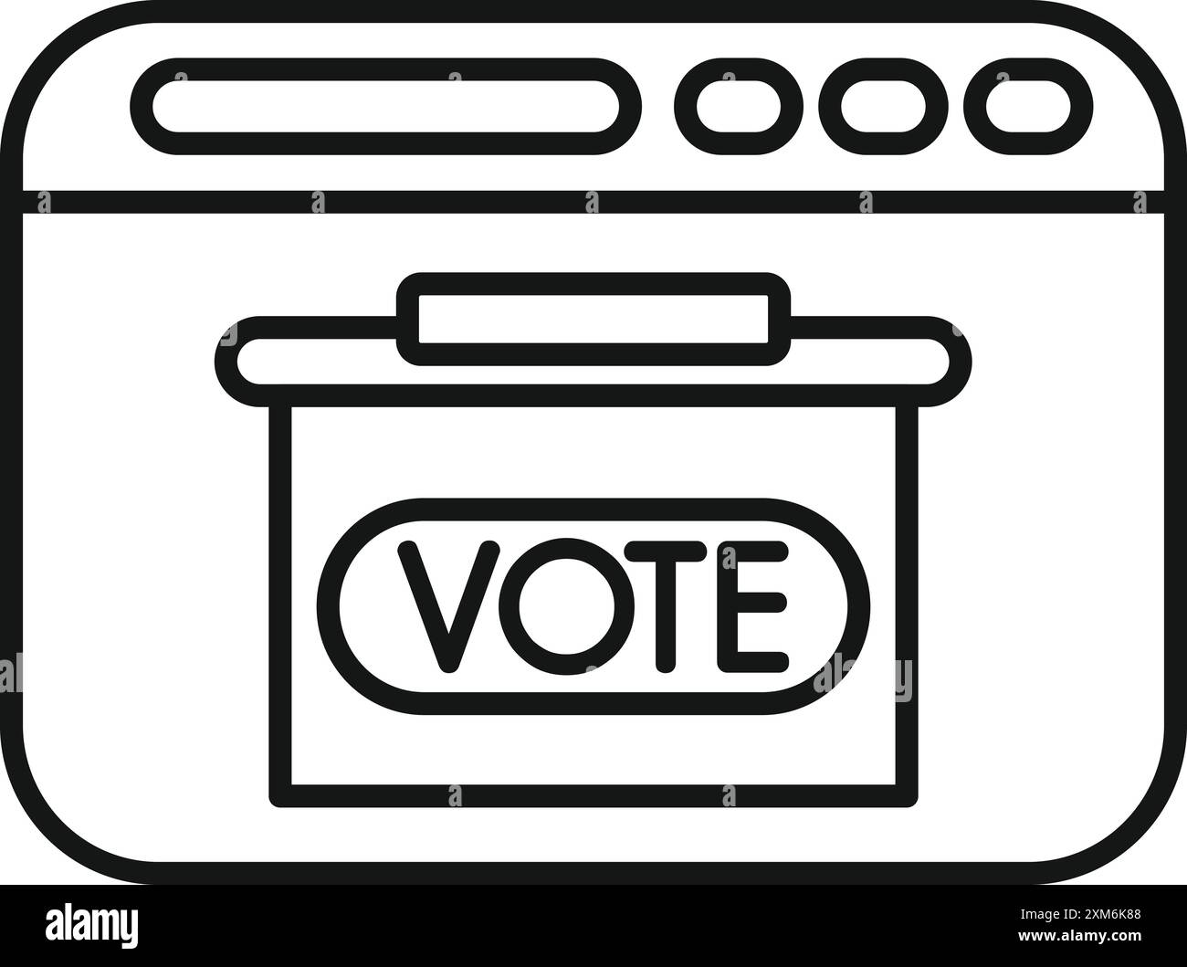 Digital election icon outline Stock Vector Images - Alamy