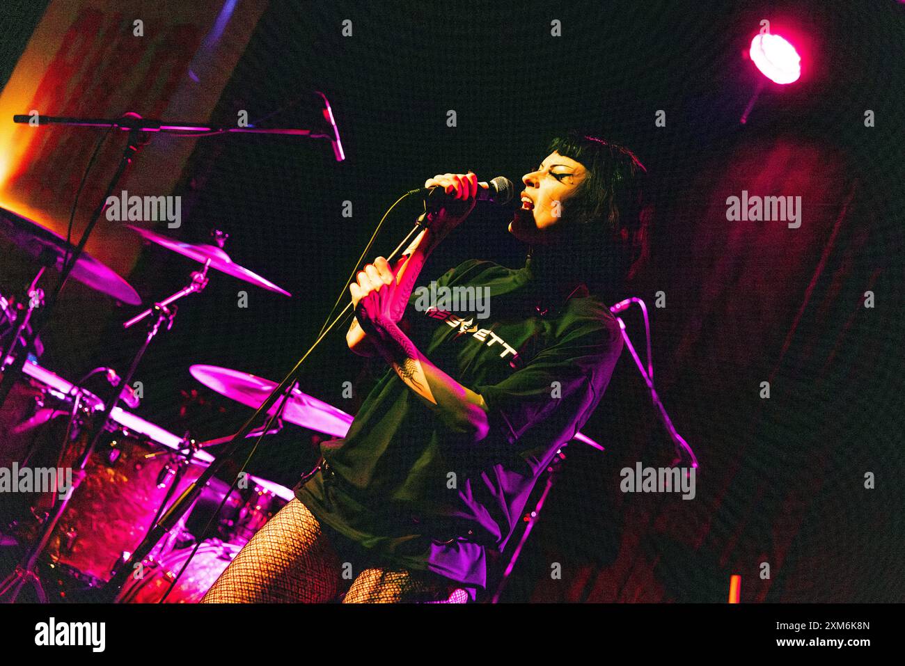 Milan, Italy, 27th April 2024. Goth pop singer HARPY performs live at ...