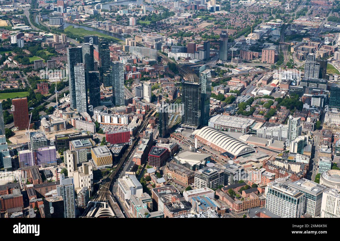 Aerial shot manchester uk showing hi-res stock photography and images ...