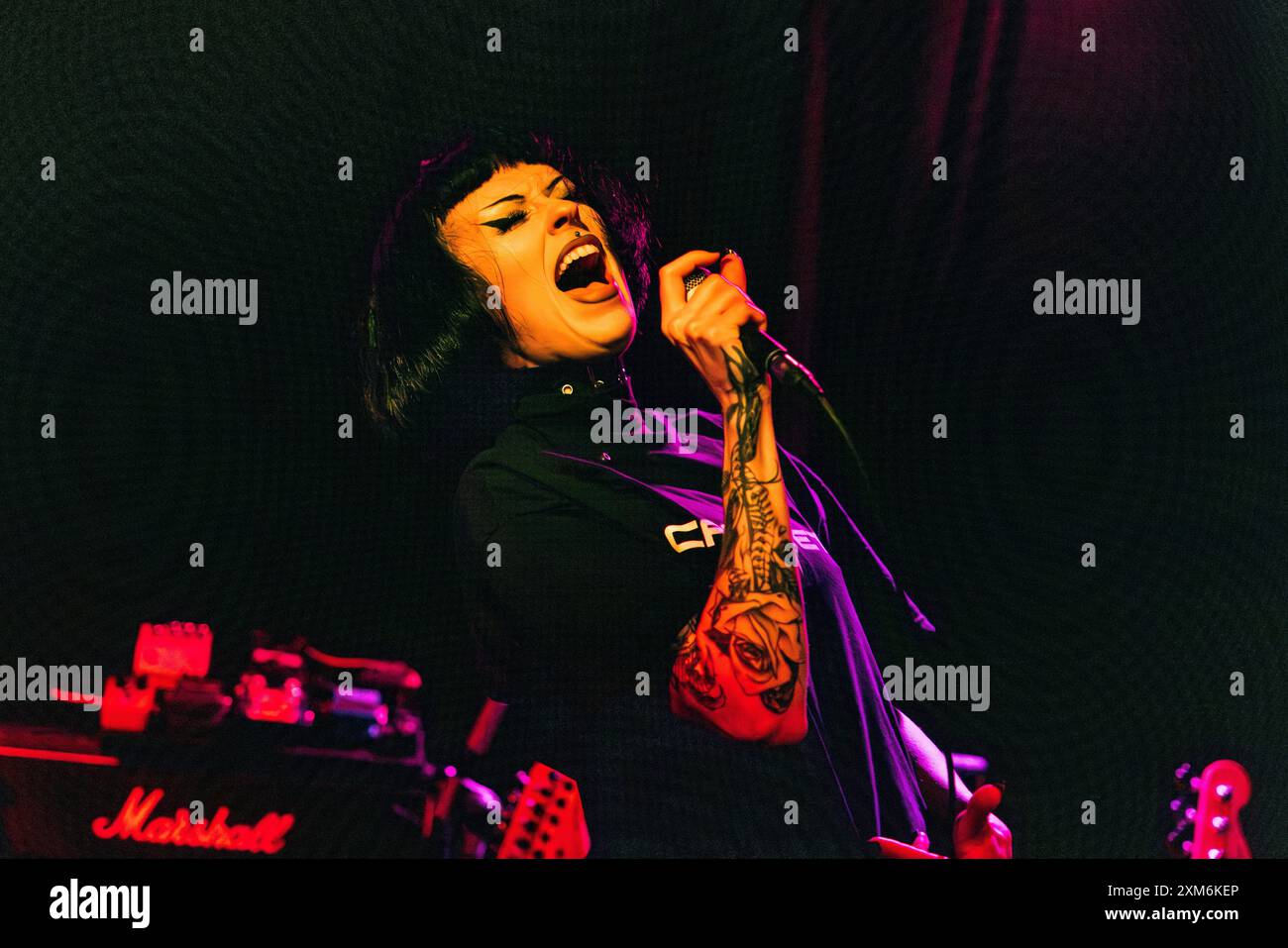 Milan, Italy, 27th April 2024. Goth pop singer HARPY performs live at ...