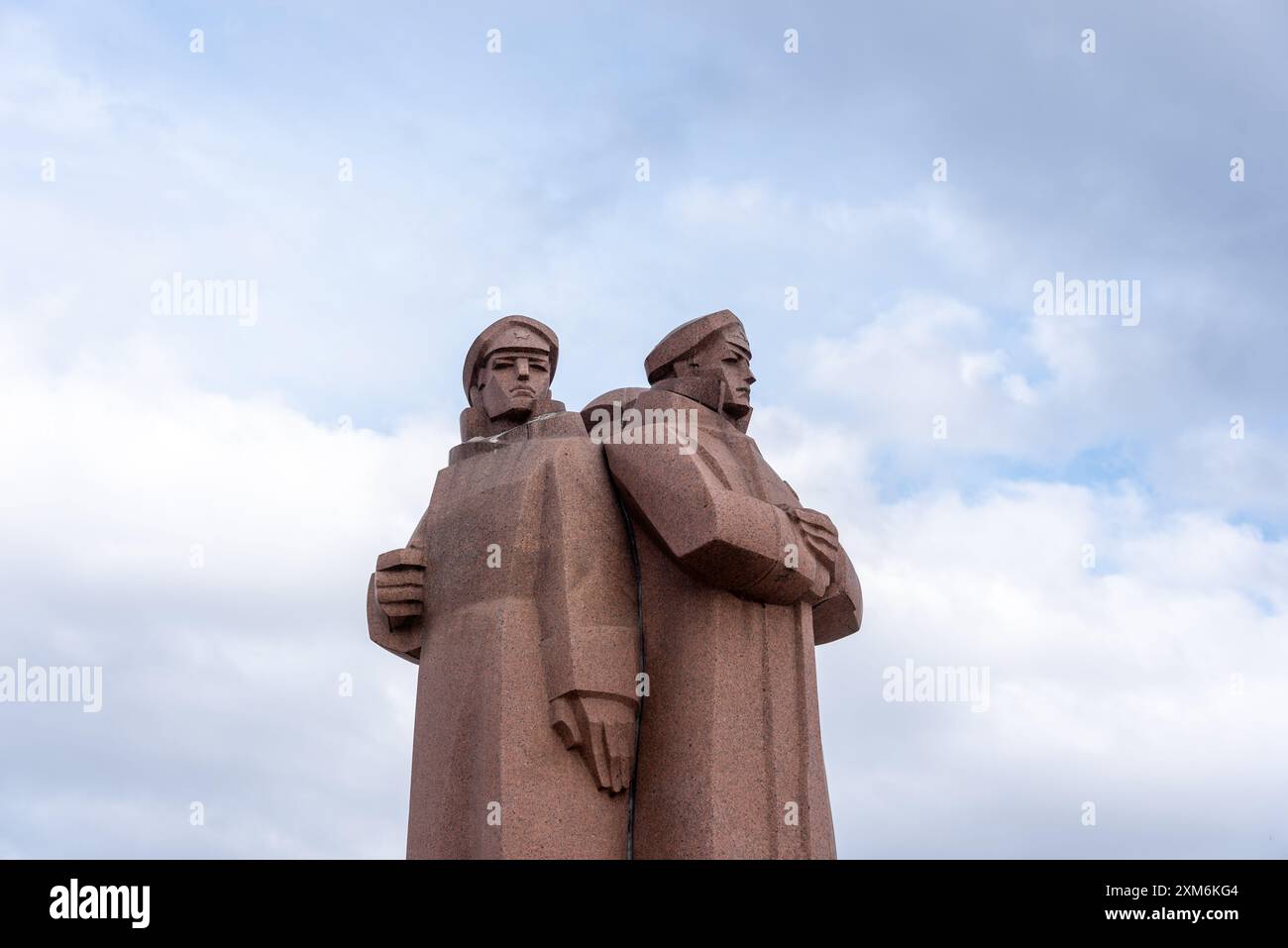 Monument to the Latvian Riflemen, in front of the Occupation Museum ...