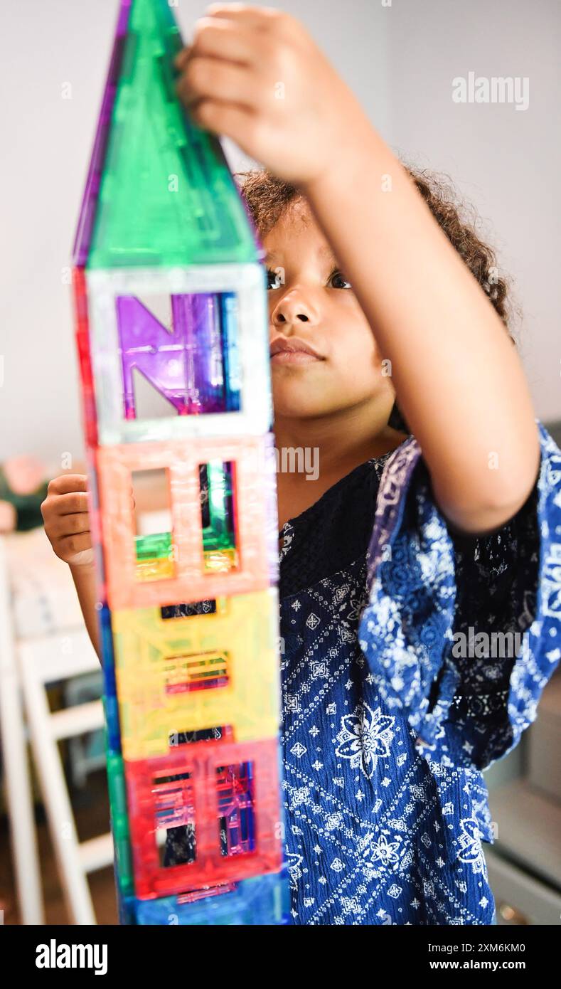 Building tower blocks child hi-res stock photography and images - Alamy