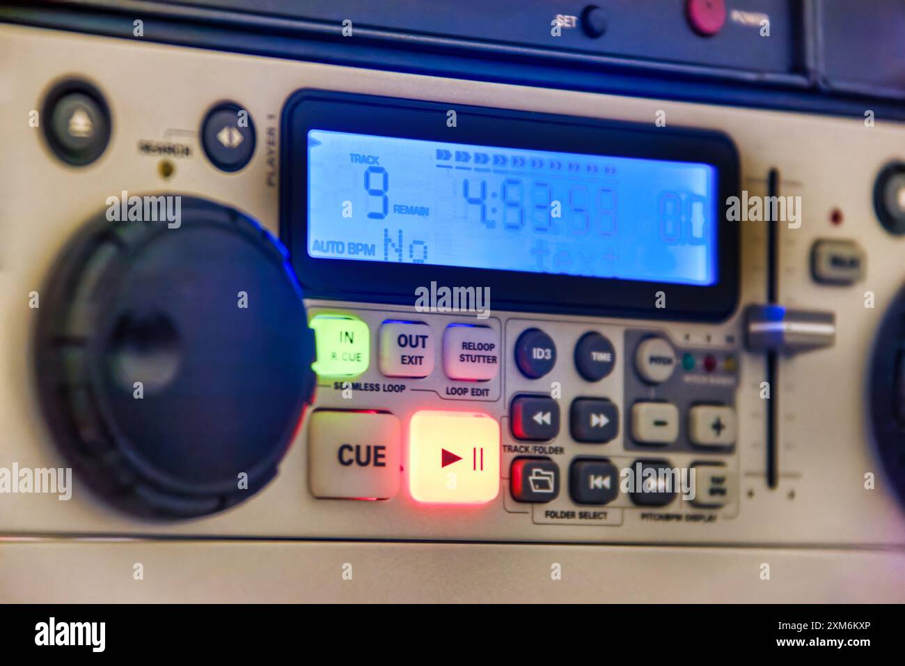 knobs audio equipment player, panel equalizer amplifier Stock Photo - Alamy