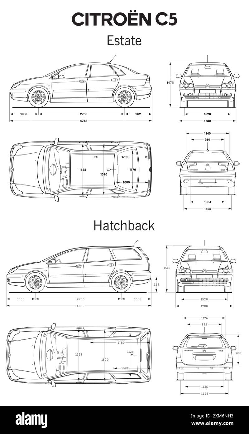 3d model car blueprint Cut Out Stock Images & Pictures - Alamy