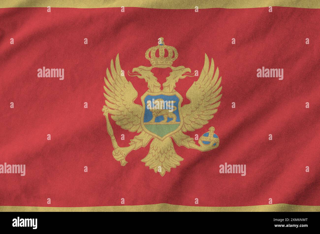 Montenegro flag on wavy hi-res stock photography and images - Alamy