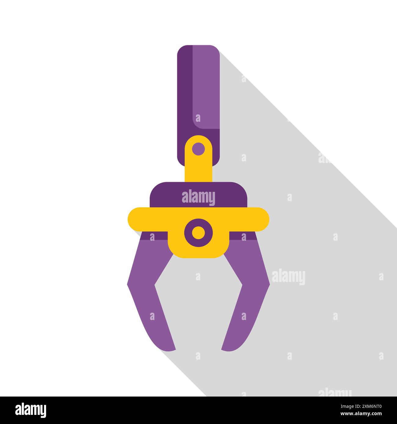 Robotic arm gripper picking up object with two prongs, automation concept Stock Vector Image ...