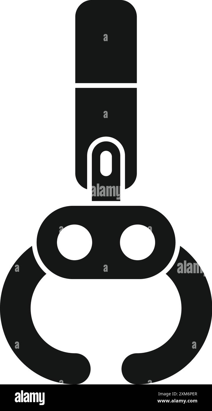 Robotic arm gripper holding an object, symbolizing industrial ...