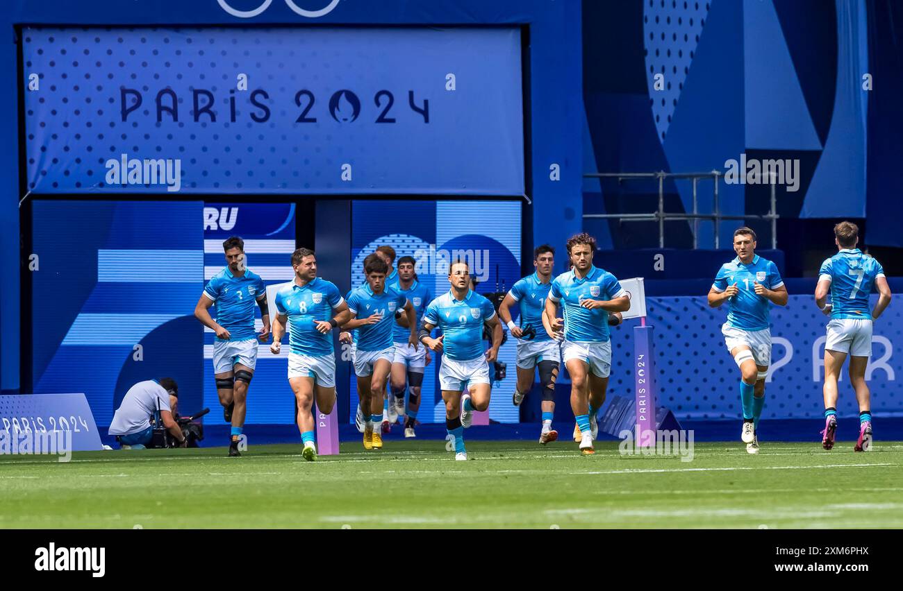 Paris, Ile de France, France. 25th July, 2024. Men's Pool B Rugby Seven ...