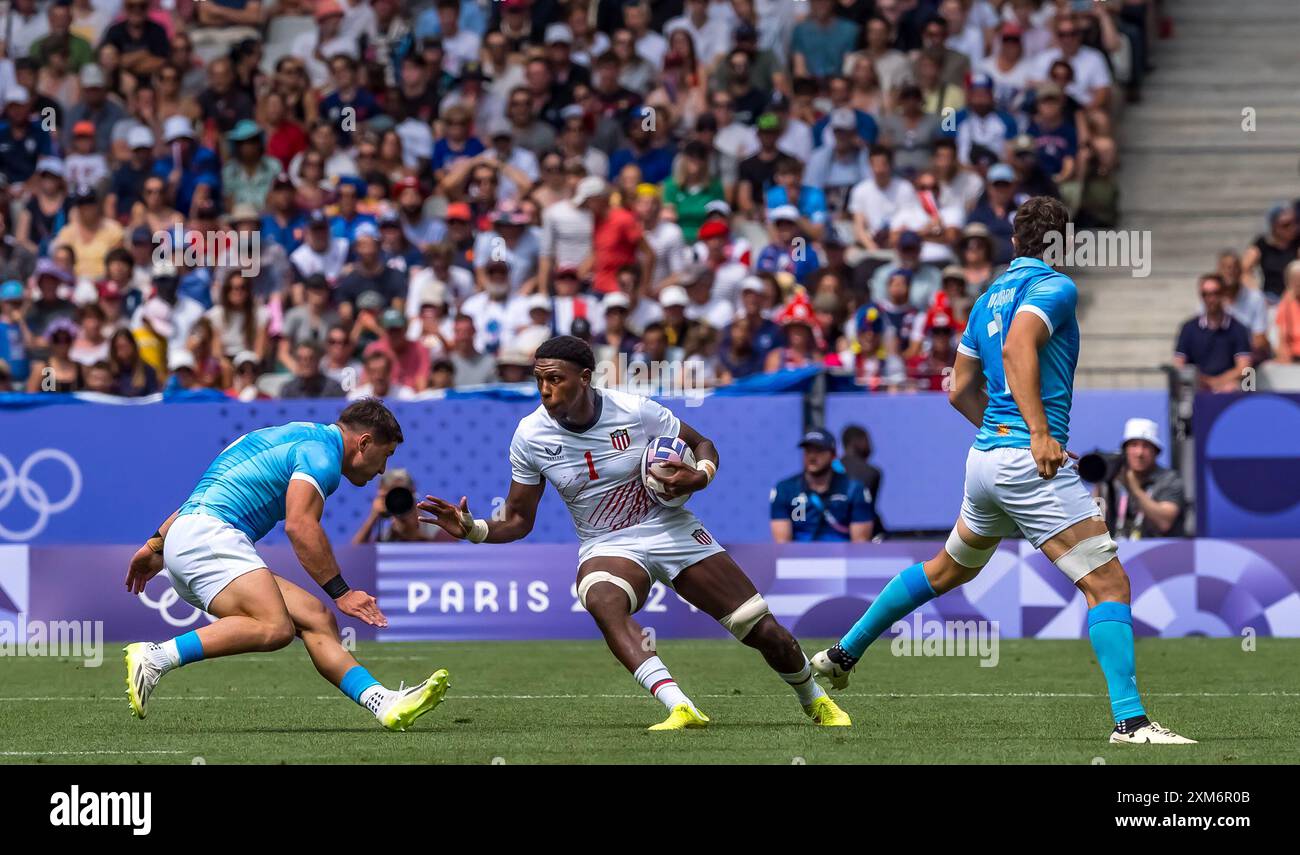Paris, Ile de France, France. 25th July, 2024. Men's Pool B Rugby Seven ...