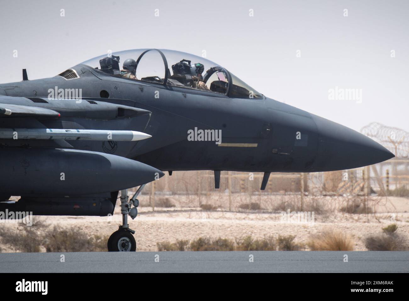 An F-15E Strike Eagle assigned to the 335th Expeditionary Fighter ...