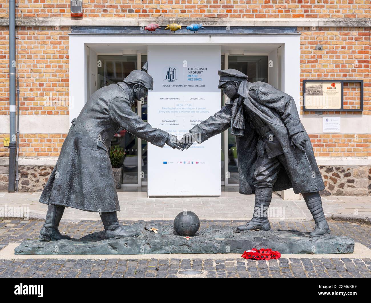 Christmas Truce Memorial Mesen Belgium Stock Photo Alamy Christmas Truce Memorial Mesen Belgium Stock Photo Alamy