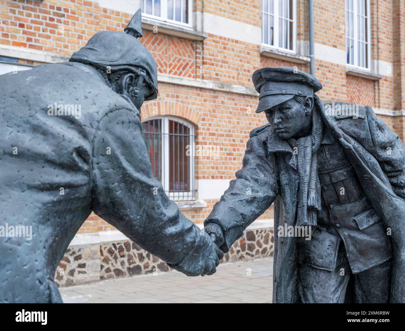 Christmas Truce Memorial, Mesen, Belgium Stock Photo - Alamy
