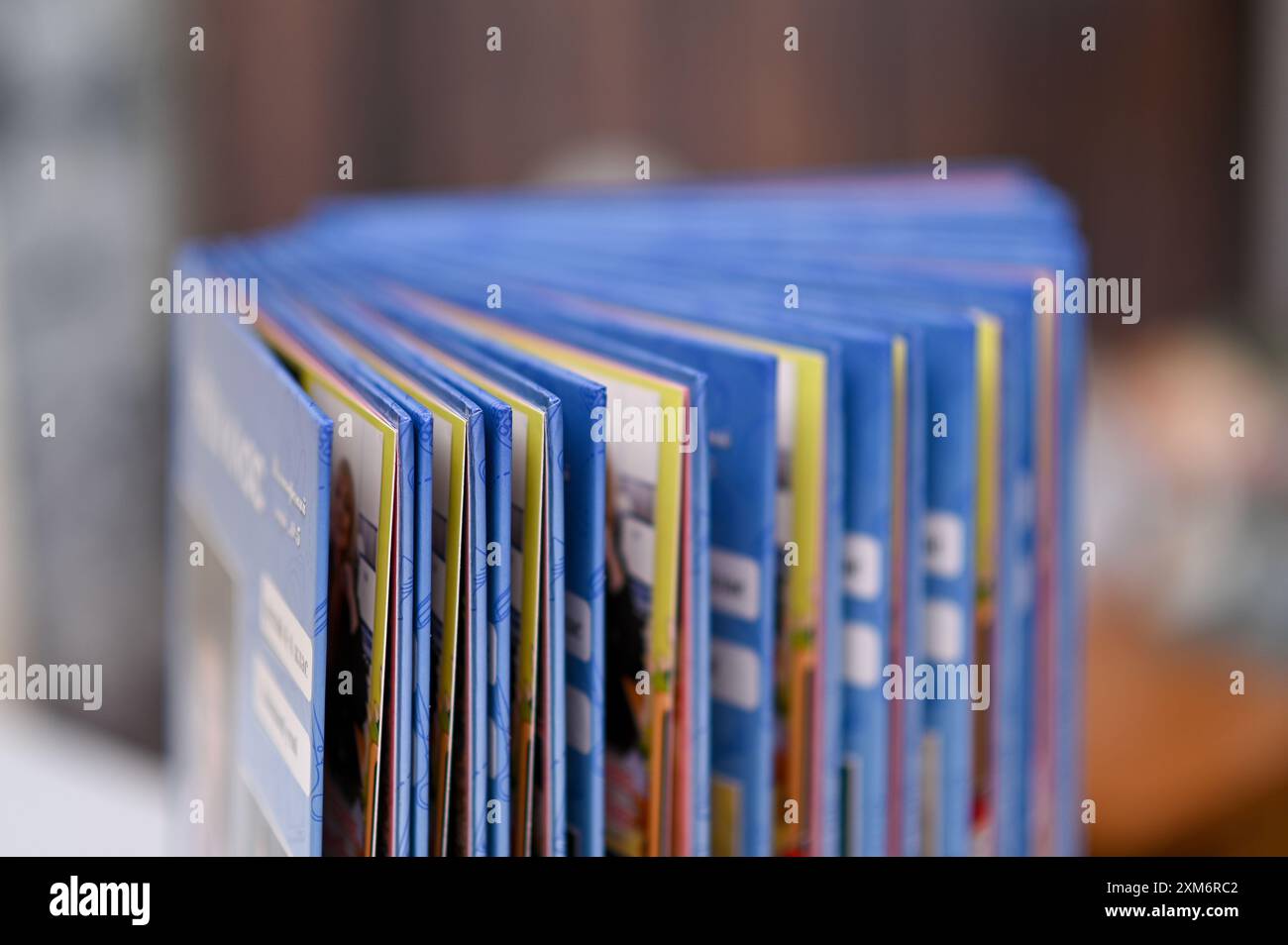 photo books with open pages. photo albums Stock Photo - Alamy