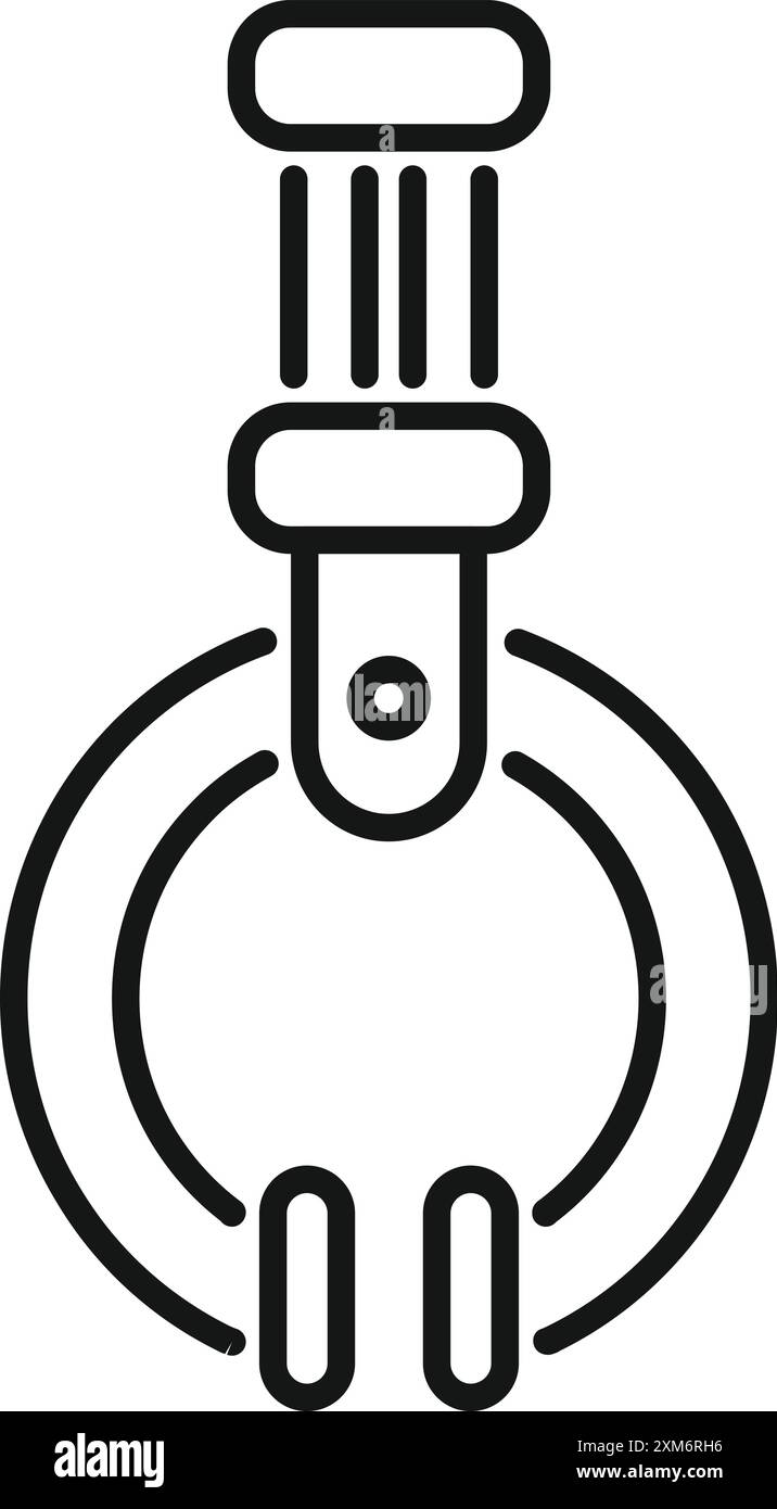 Simple outline icon of a robotic arm grabbing something Stock Vector ...