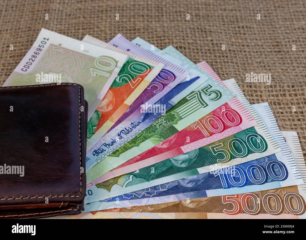 Pakistan complete currency set with wallet. Money Saving Concept Stock ...