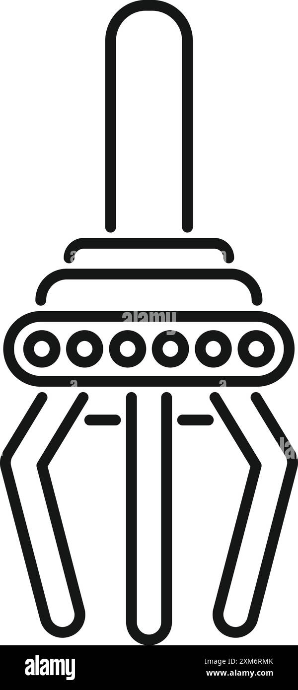 Line drawing of a robotic arm manipulator picking up an object Stock ...