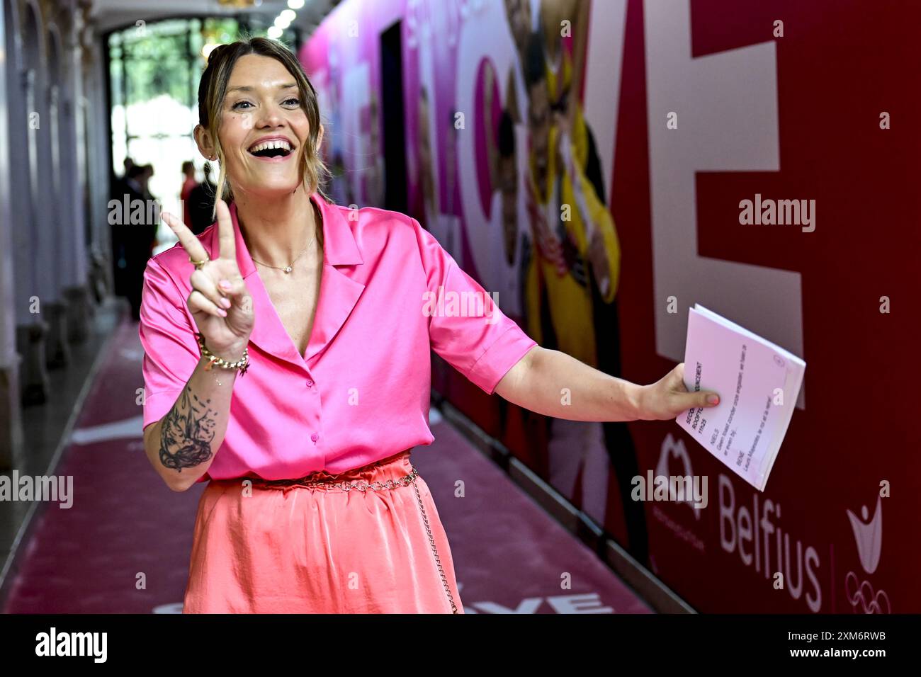 Lotto Belgium House host RBTF television presenter Benedicte Deprez ...