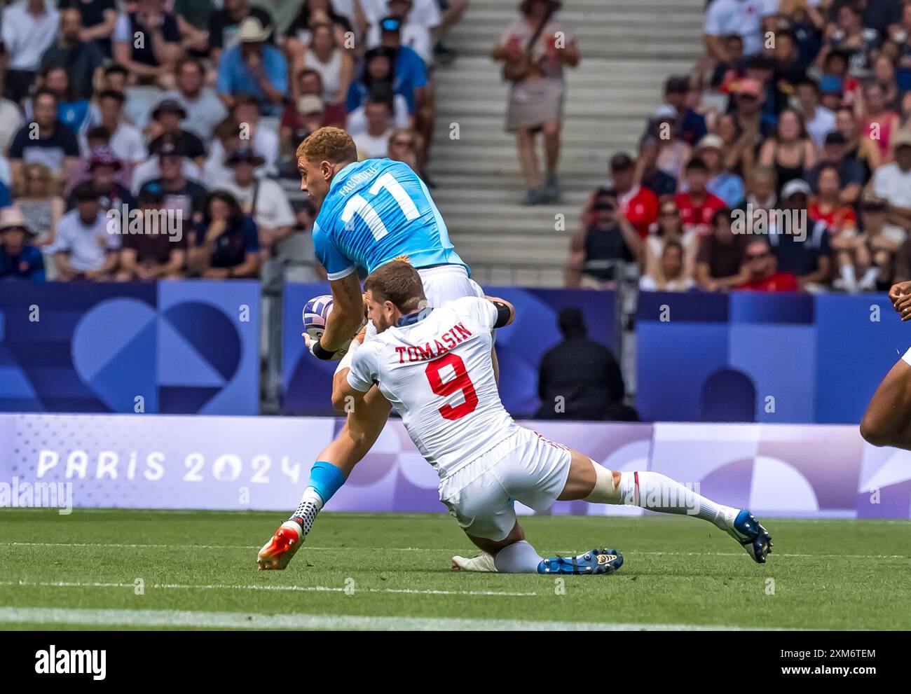 Paris, Ile de France, France. 25th July, 2024. Men's Pool B Rugby Seven ...