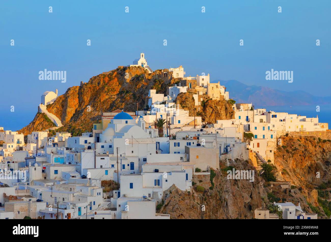 View of Chora village, Chora, Serifos Island, Cyclades Islands, Greece ...