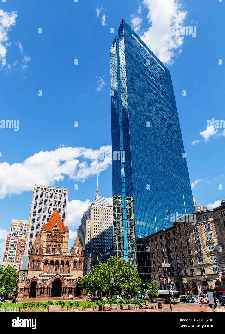 Boston, Massachusetts, USA - June 13, 2021: Copley Square is a public ...