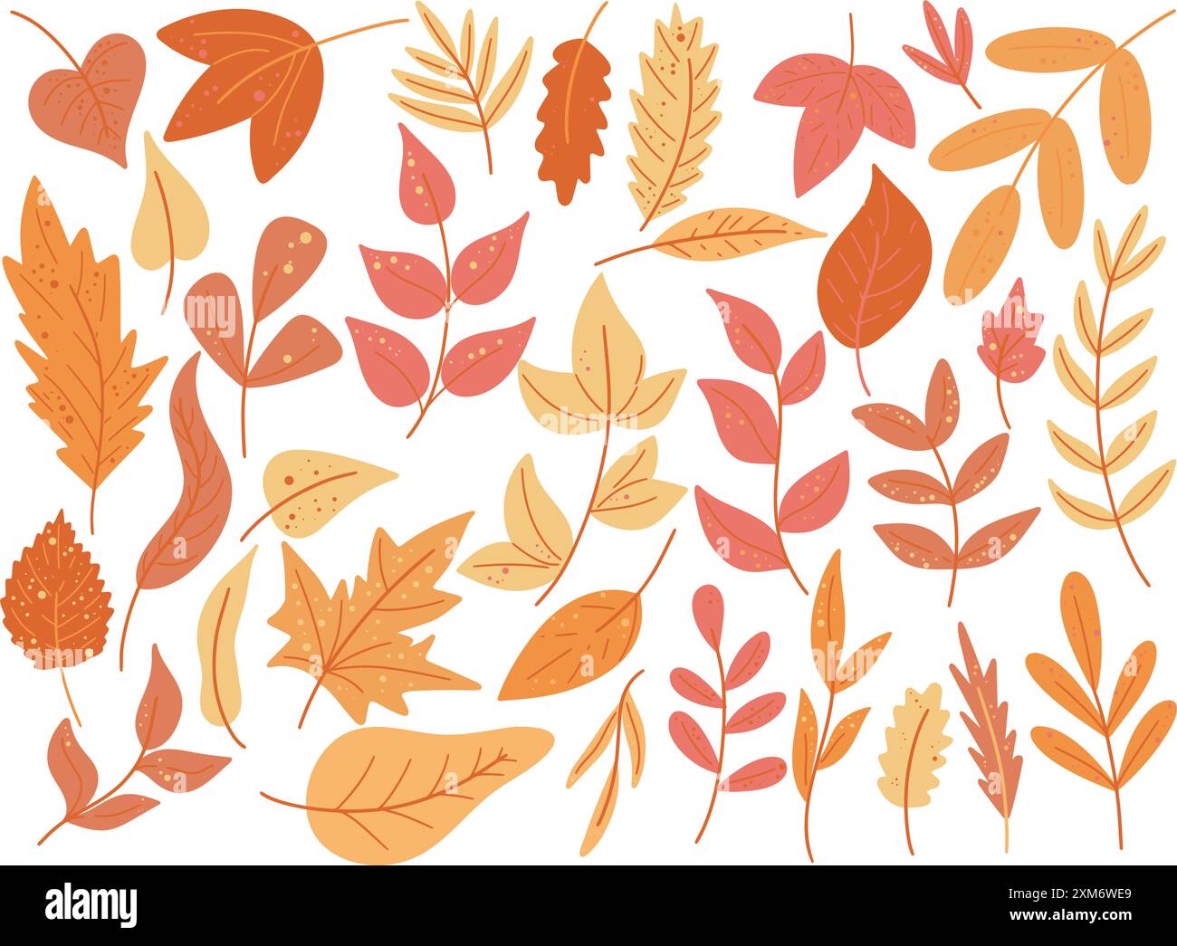 Oak tree yellow leaves in Stock Vector Images - Alamy