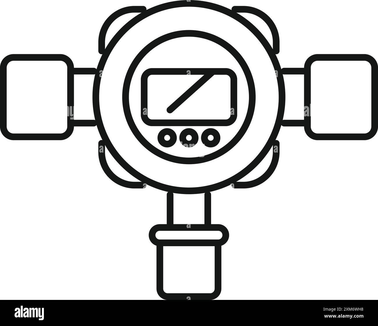 Water meter is counting water consumption in cubic meters, measuring ...
