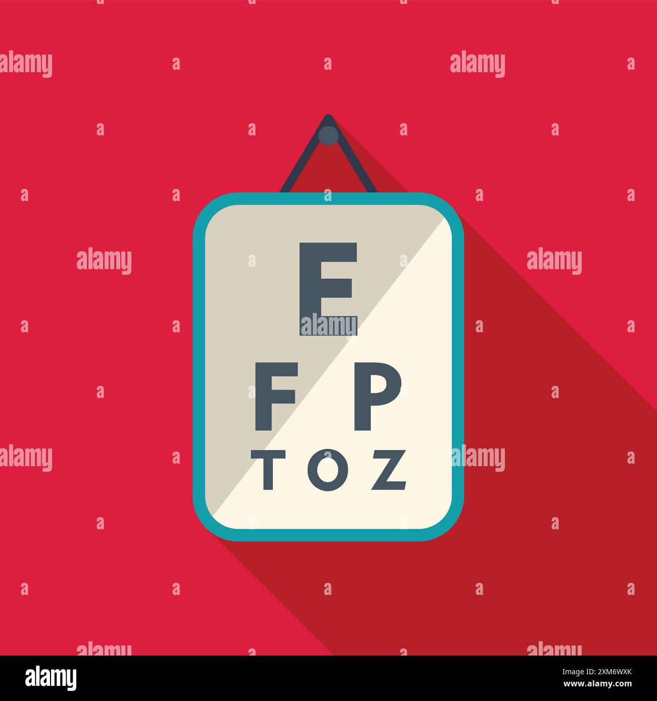 Snellen eye chart hanging on the wall, helping an ophthalmologist ...