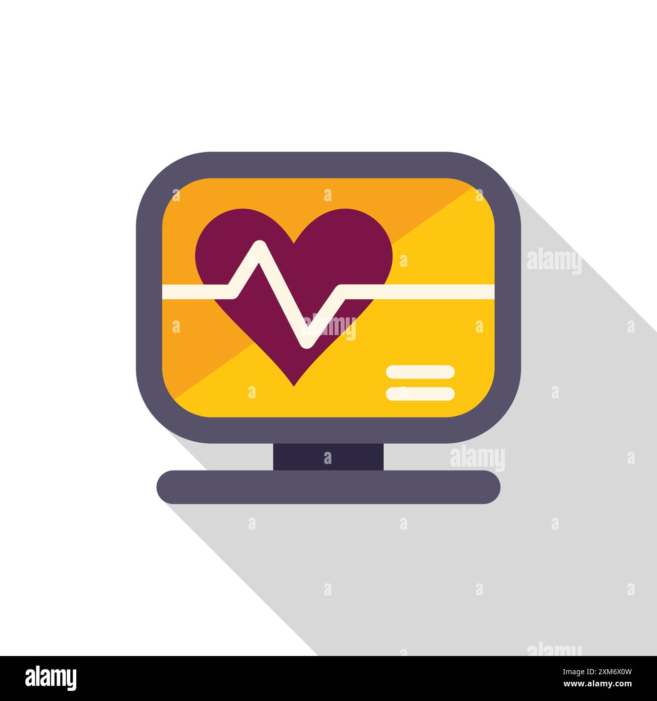 Computer monitor displaying heartbeat Stock Vector Images - Alamy