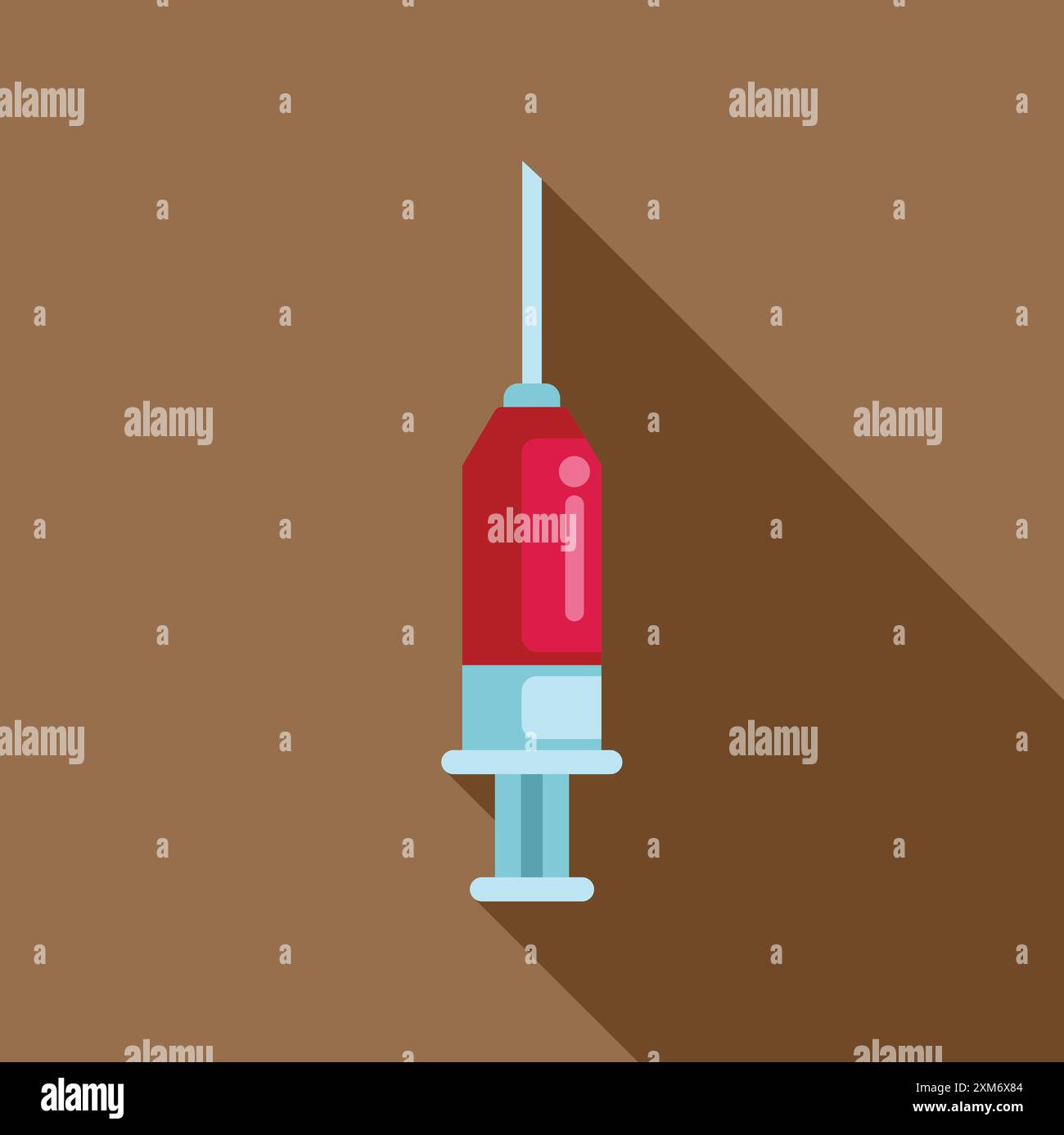 Illustration featuring a syringe filled with red liquid, evoking themes ...