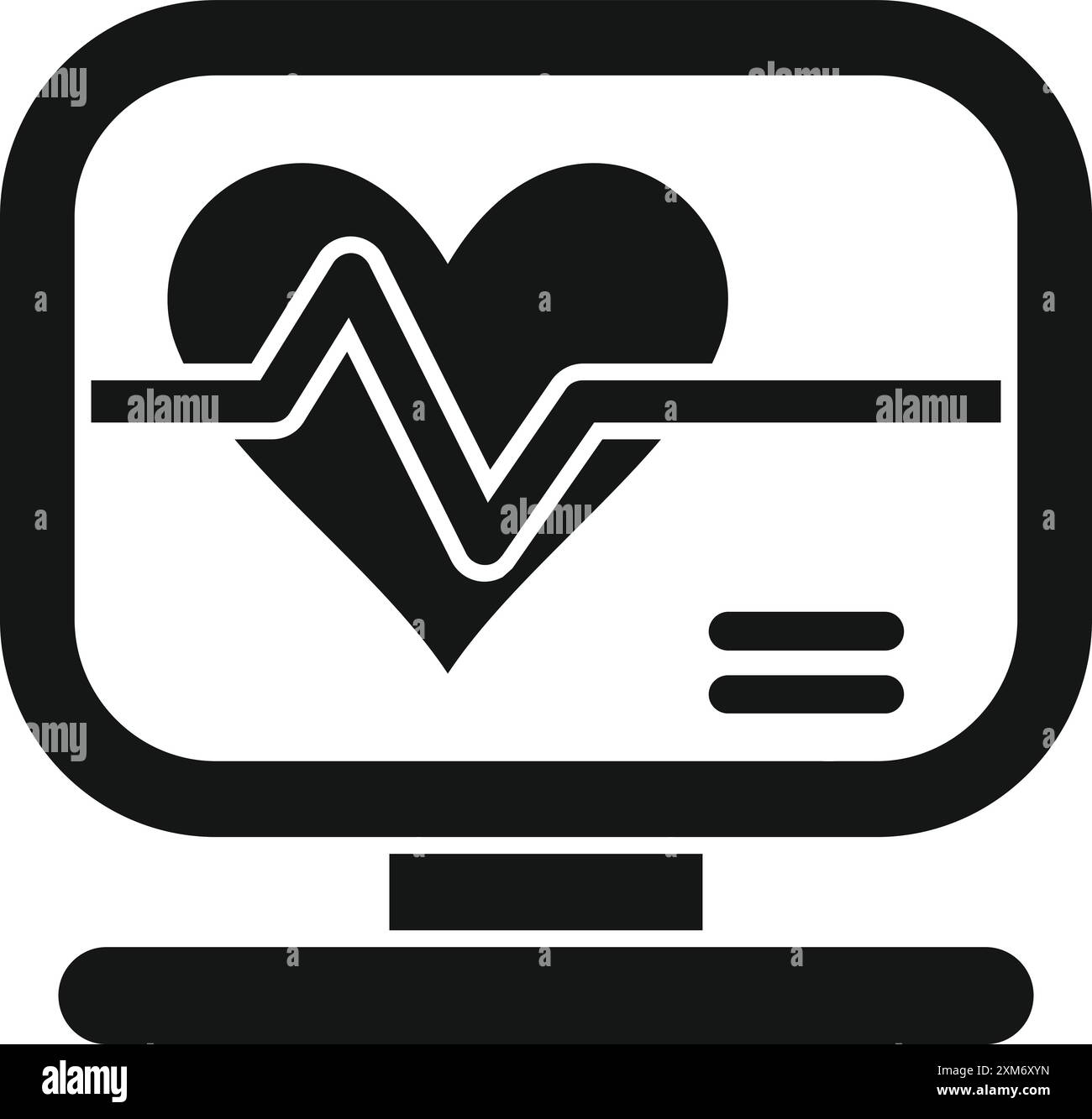 Computer is displaying a heartbeat, representing the monitoring of ...