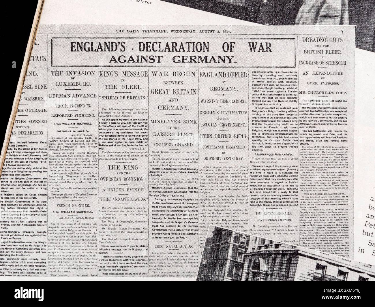 Daily Telegraph (replica) article about England declaring war against ...