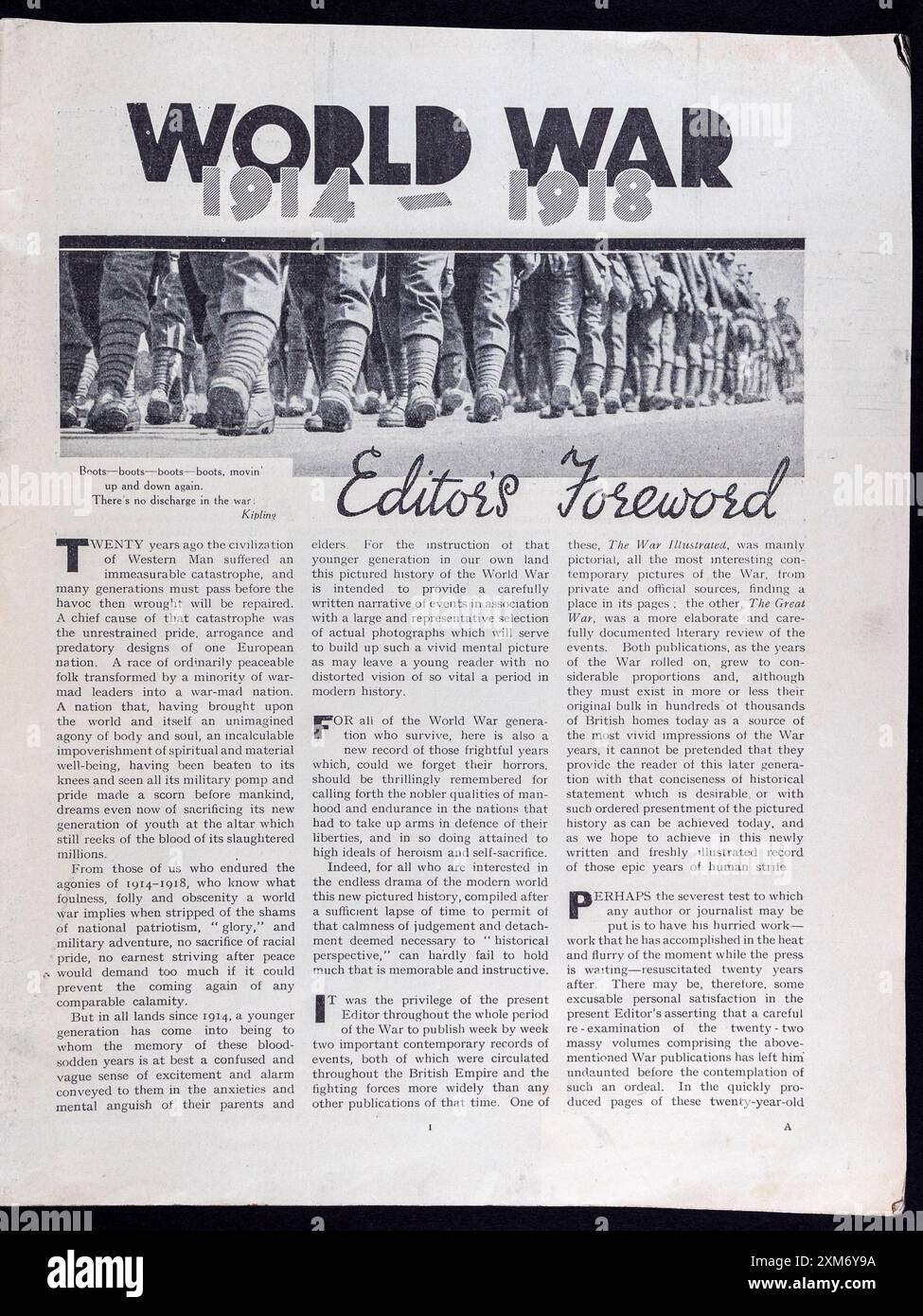 Editors Foreward (by Sir John Hammerton) in Part 1 of World War 1914 ...