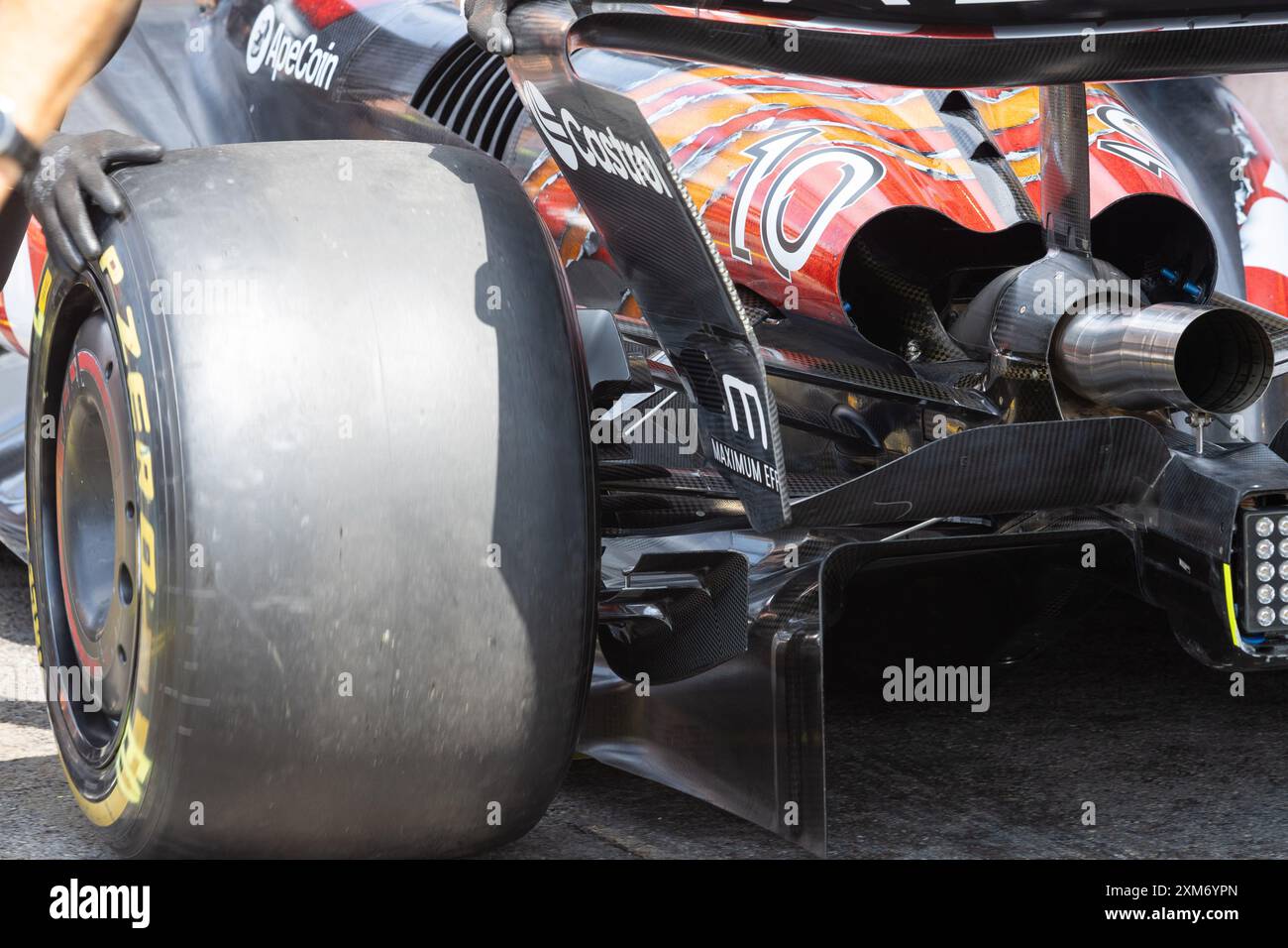 Alpine F1 Team A524, mechanical detail rear corner during the Formula 1 ...