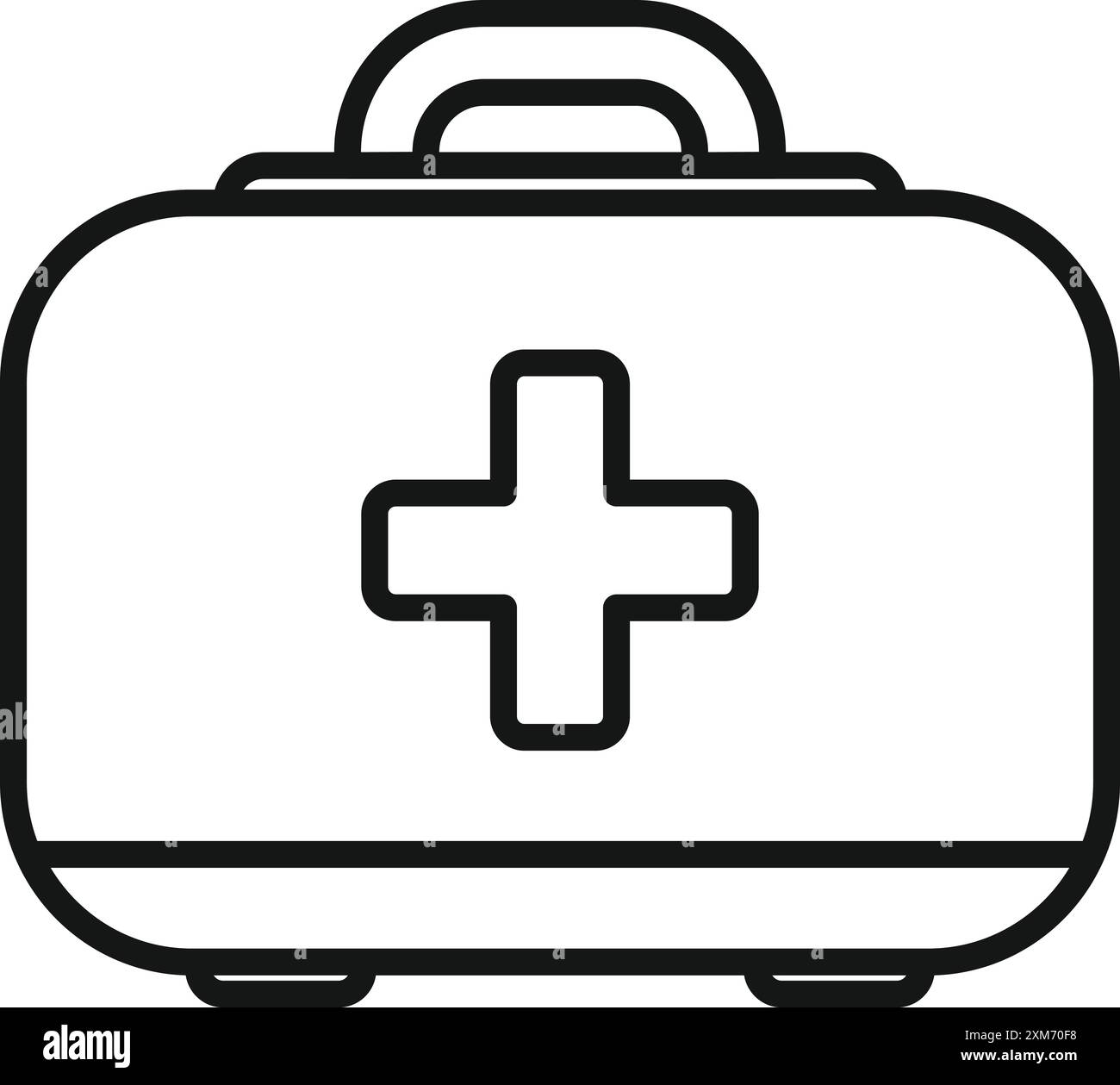 This simple first aid kit icon represents medical equipment and ...