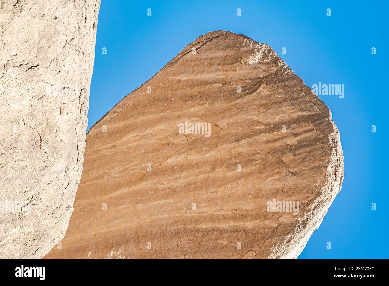 Huge sedimentary rocks naturally sculpted in the Sahara desert dry ...