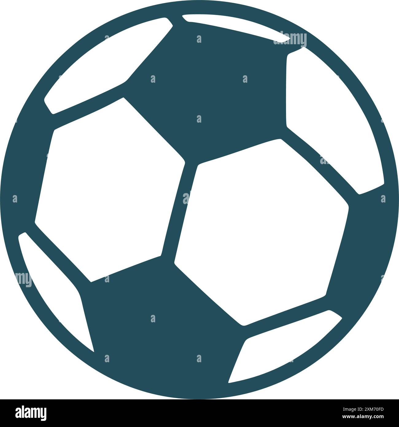 Soccer ball doodle sketch style illustration. Sports equipment for ...