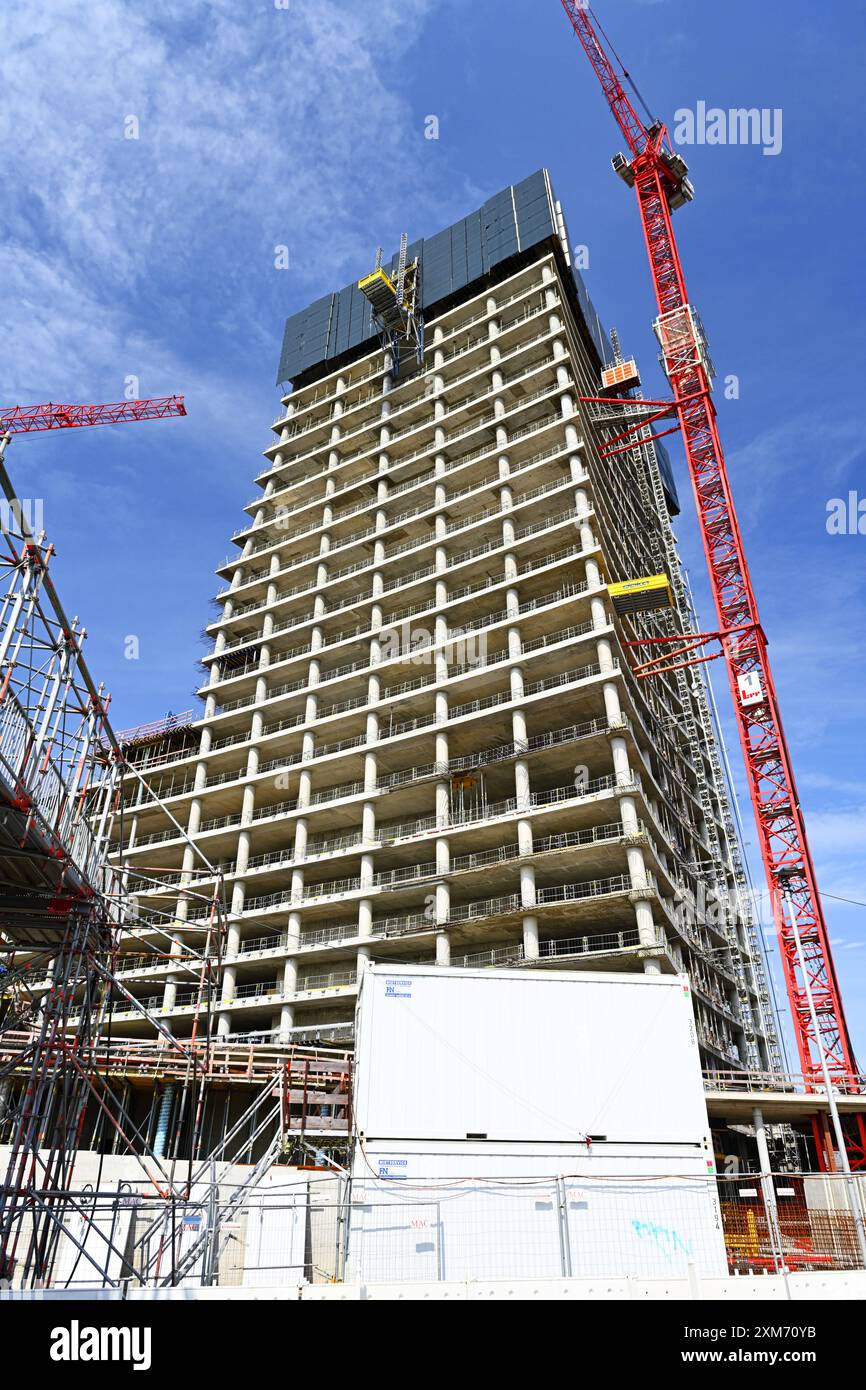 Wolkenkratzer Elbtower, Baustelle in der Hafencity in Hamburg ...